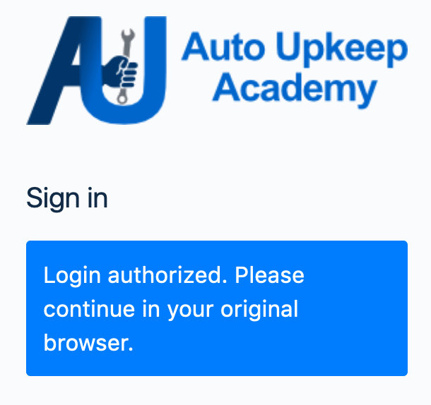 Login – Step by Step – Auto Upkeep Academy