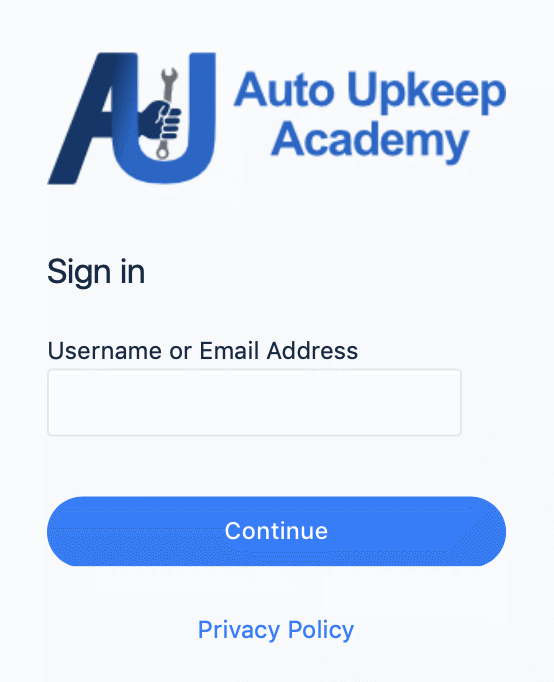 Login – Step by Step – Auto Upkeep Academy